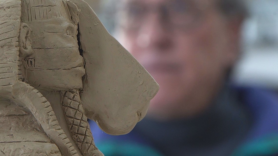 Colorado snow artist tries to prove theory about Great Sphinx | 9news.com