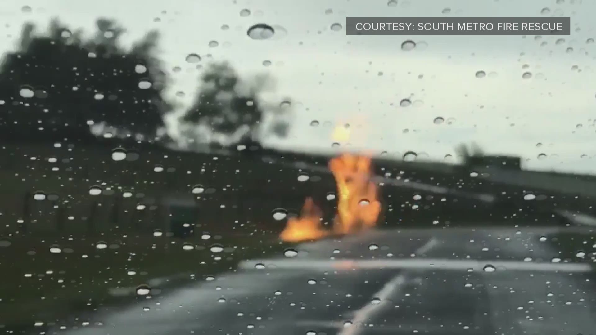 Lightning hits natural gas line in Foxfield, igniting street sign ...