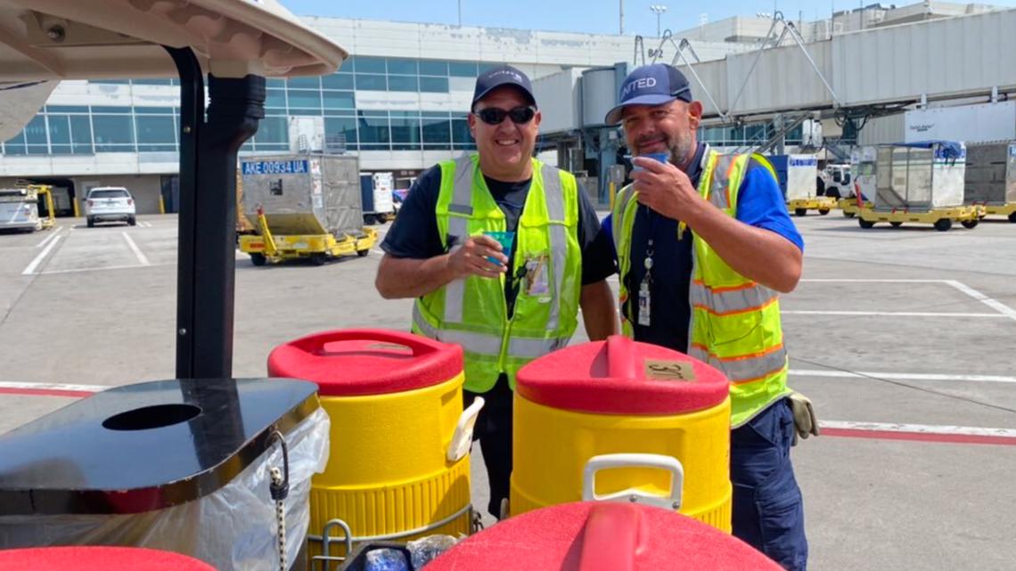 United is working to keep its staff hydrated during summer heat | 9news.com
