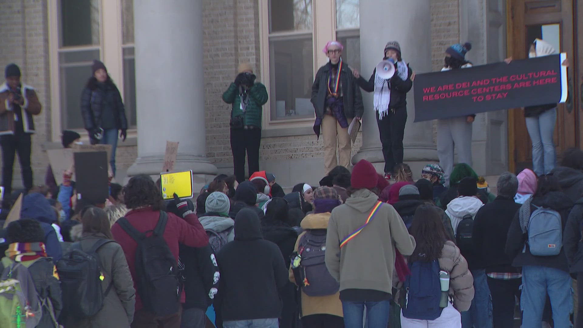 CSU students protest Trump's order targeting DEI programs | 9news.com