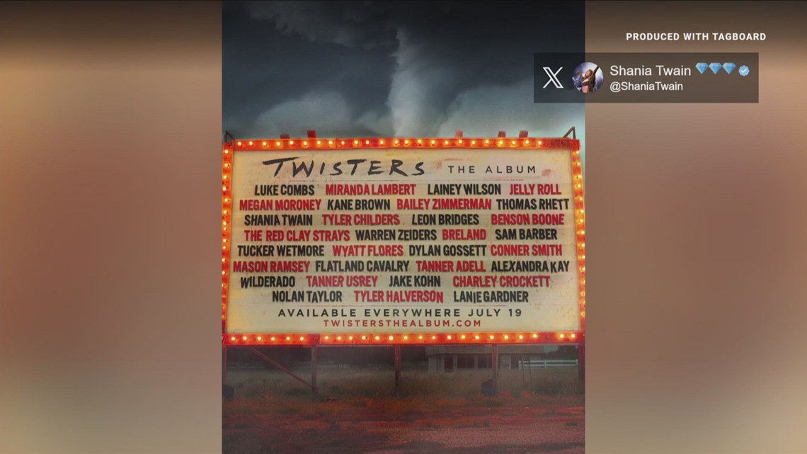 'Twisters: The Album' boasts incredible country music lineup | 9news.com