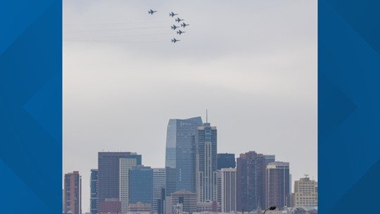 WATCH: U.S. Air Force Thunderbirds fly over Colorado | 9news.com