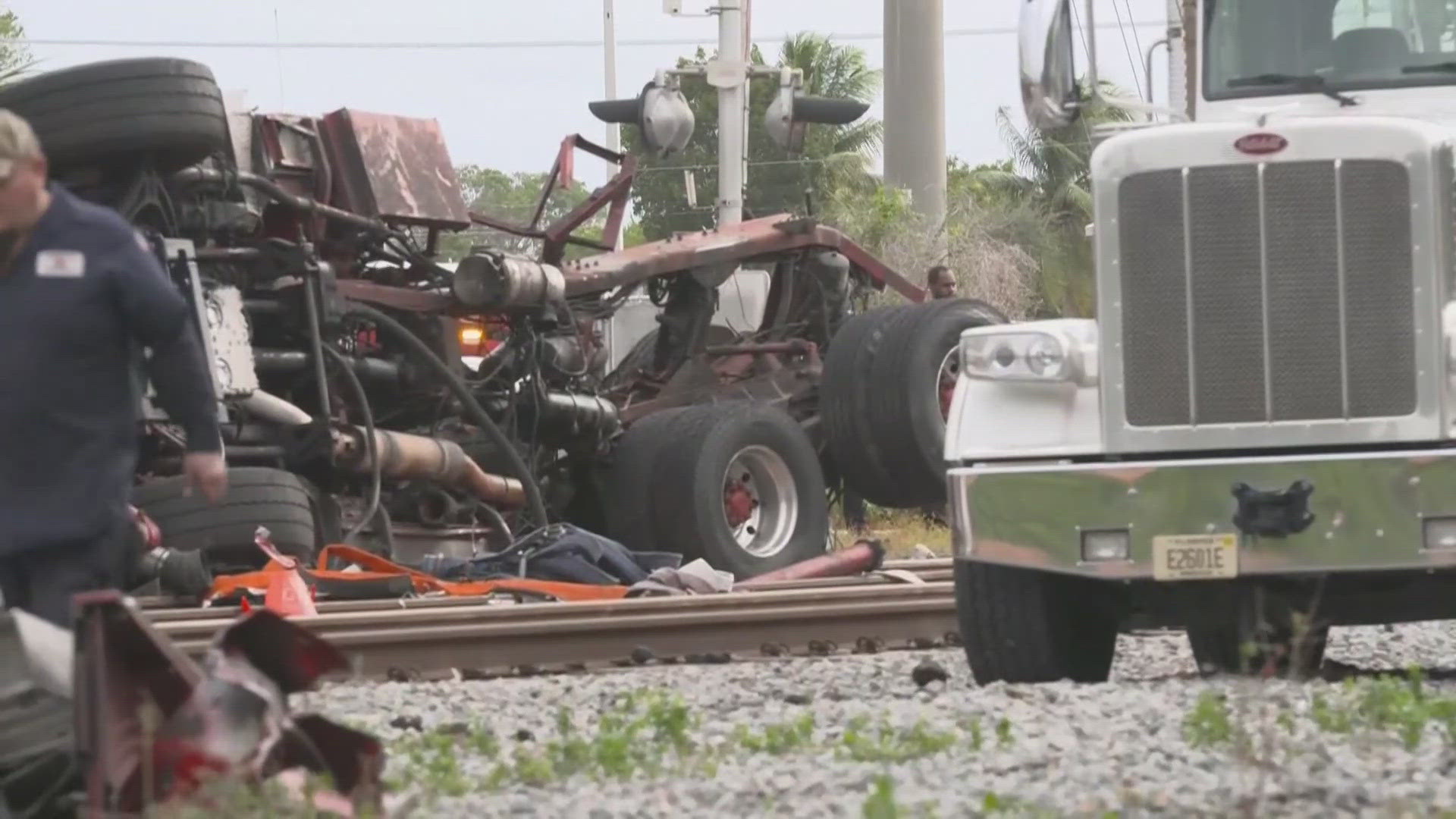 Train crashes into fire truck in Florida, injuring 15 | 9news.com