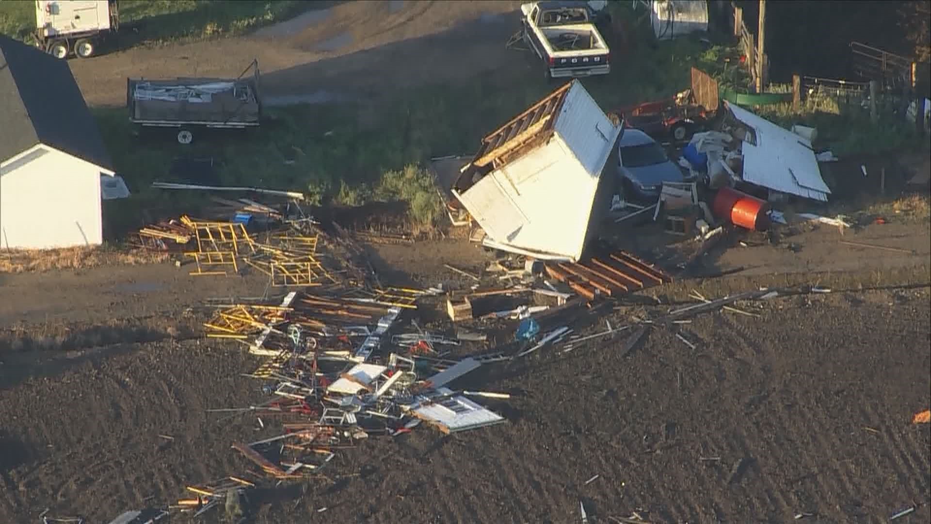 2 homes destroyed after landspout tornado rips Weld County | 9news.com