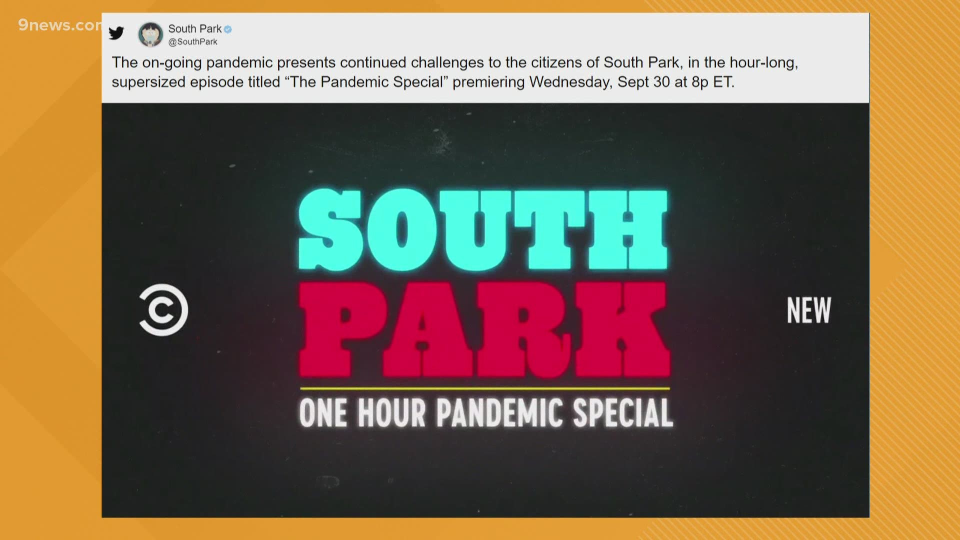 In other news: Jim Carey playing Biden on SNL, new South Park pandemic ...