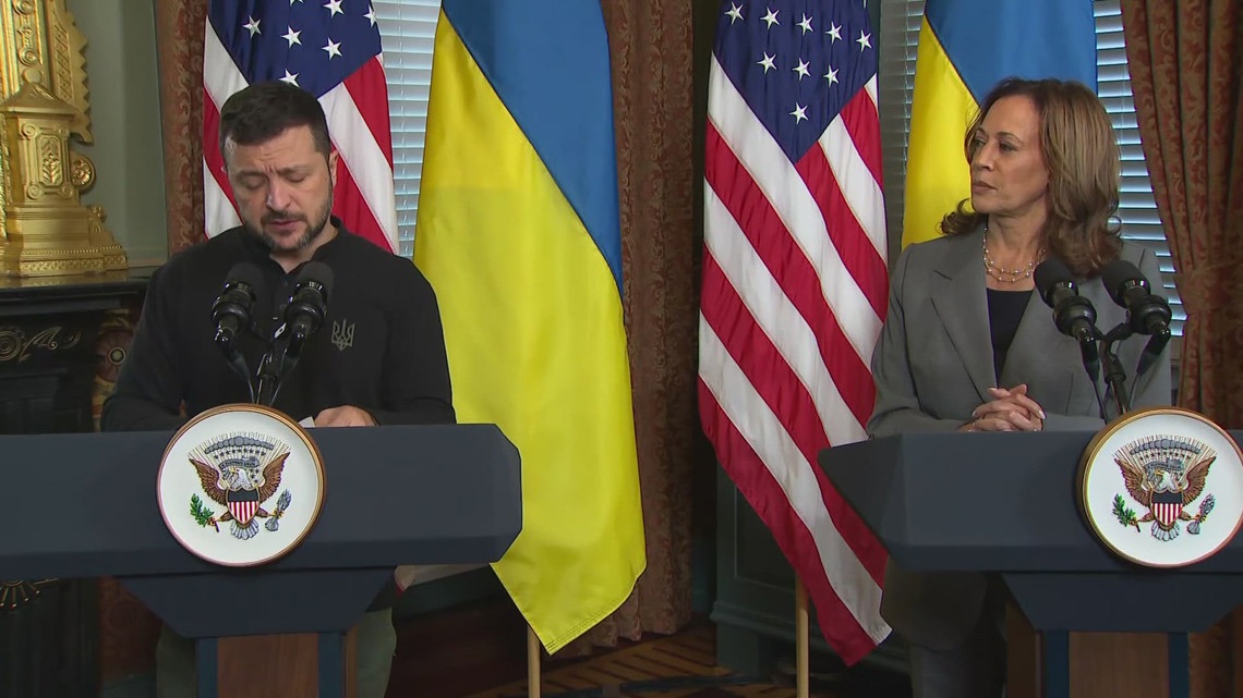 Ukraine president meets with Biden, Harris to present 'victory plan ...