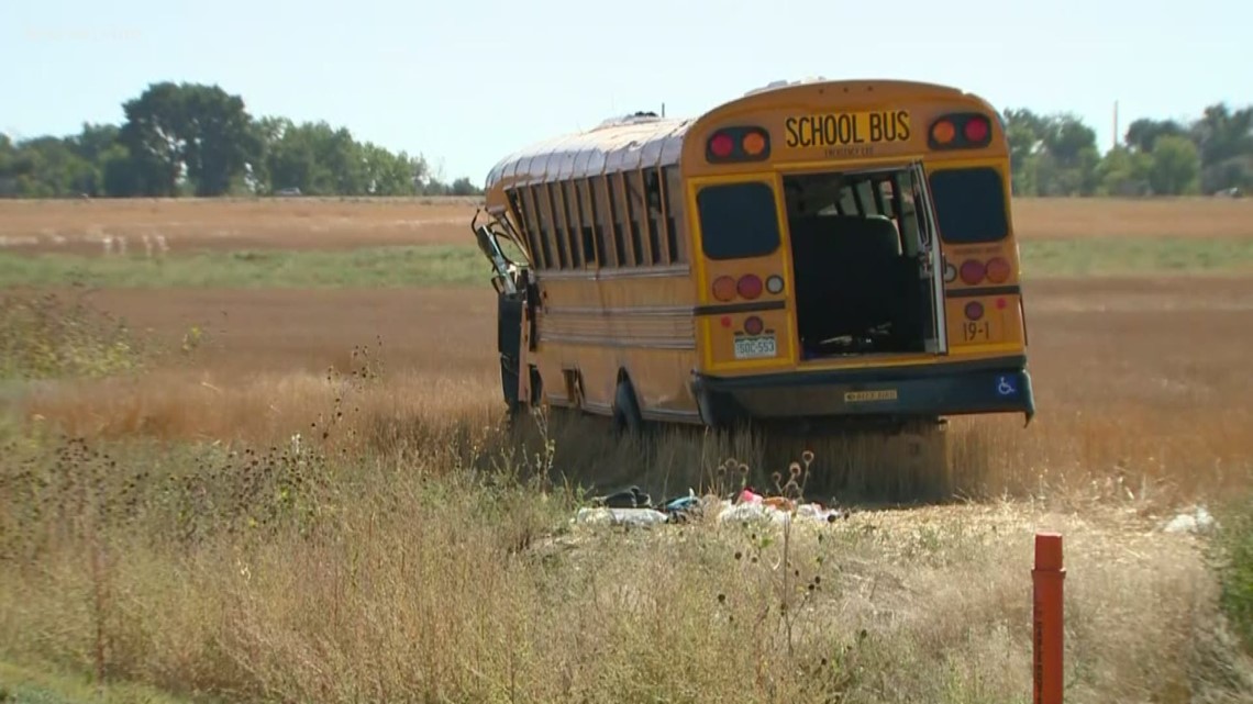 6 children, 2 adults taken to hospital after school bus rolls over ...