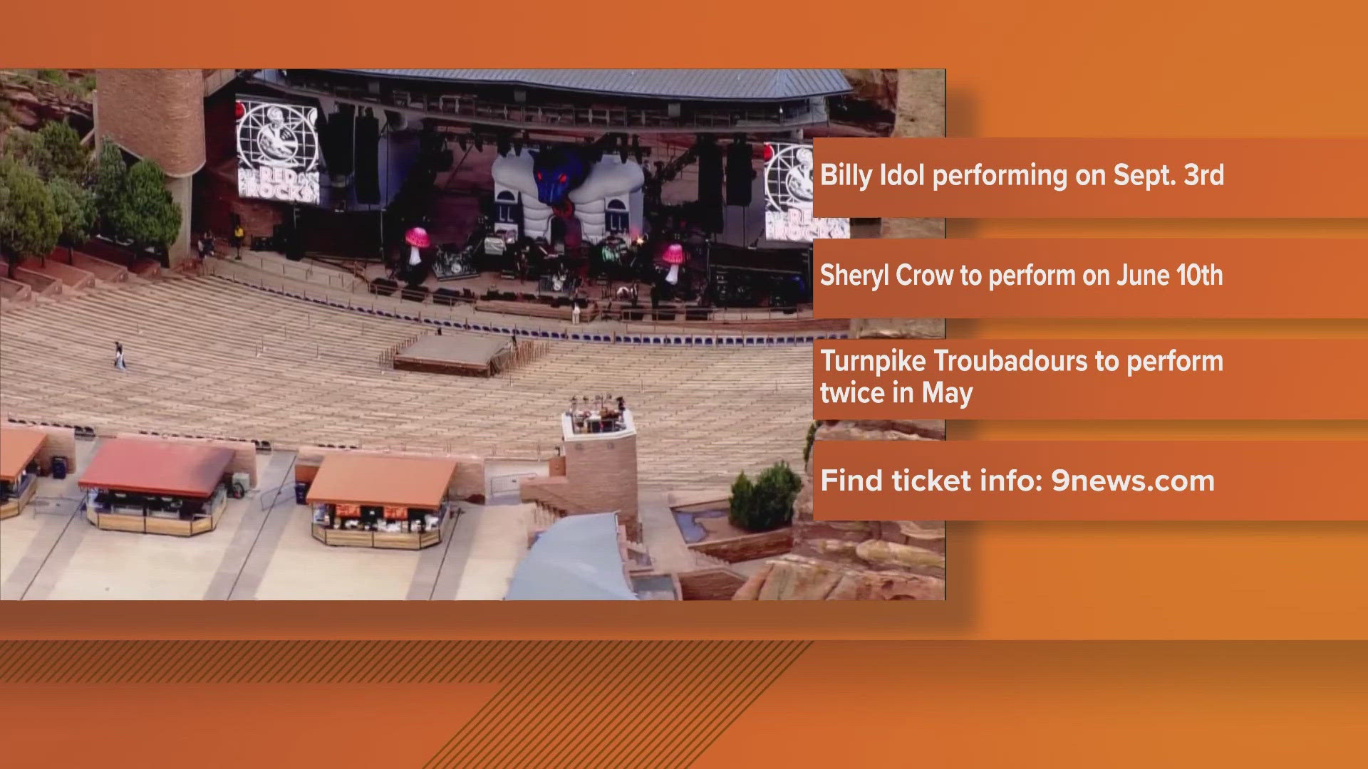 New Red Rocks concerts announced this week | 9news.com