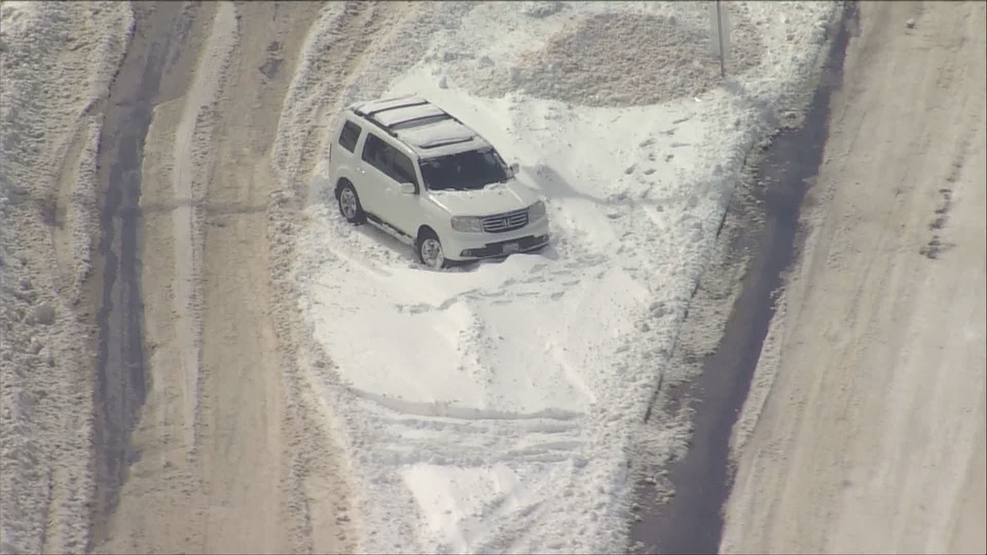 Aerial footage of the March 2021 blizzard in Denver | 9news.com
