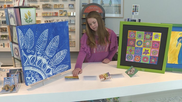 This young artist creates art to give back to sick infants | 9news.com