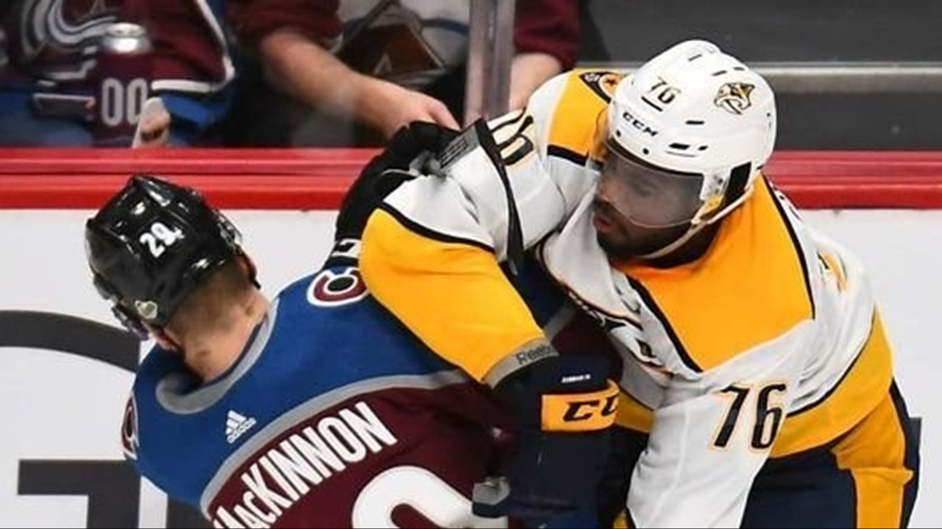 P.K. Subban of Predators appears to throw blindside punch at Avs star ...