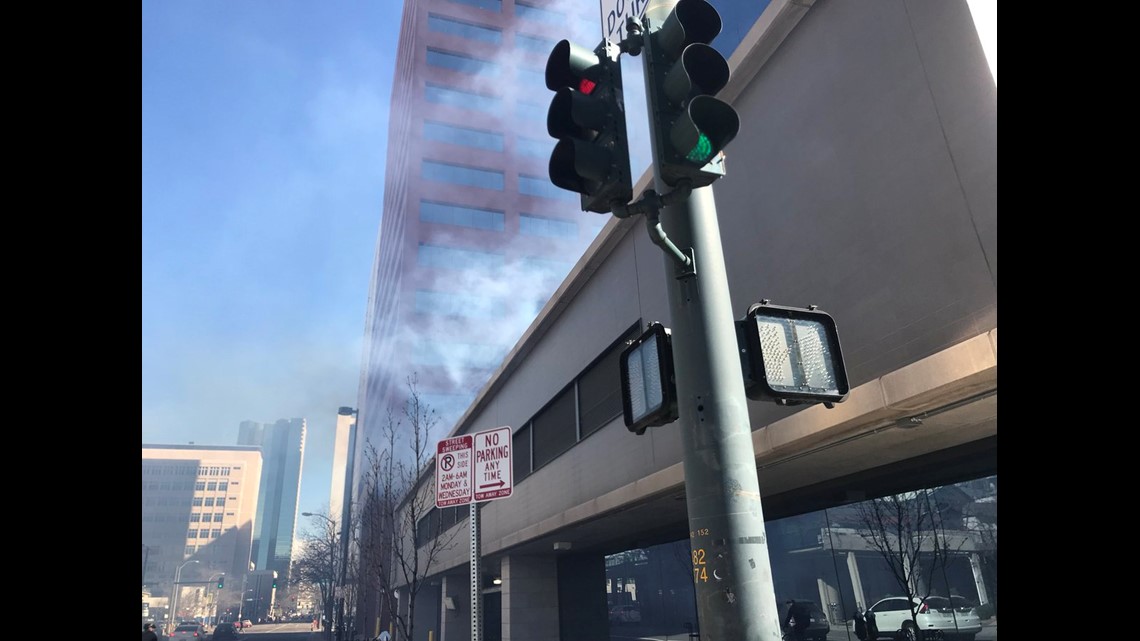 Smoke visible from downtown fire involving ‘plants and shrubs’ | 9news.com