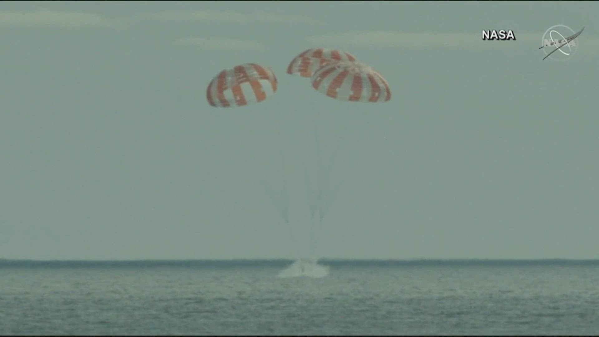 Orion Capsule Returned to Earth With a Splash | 9news.com