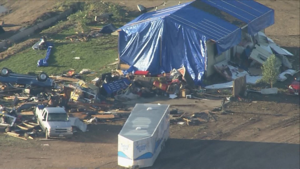 2 homes destroyed after landspout tornado rips Weld County | 9news.com