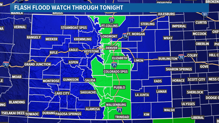 Flash flood watch issued for Denver | 9news.com