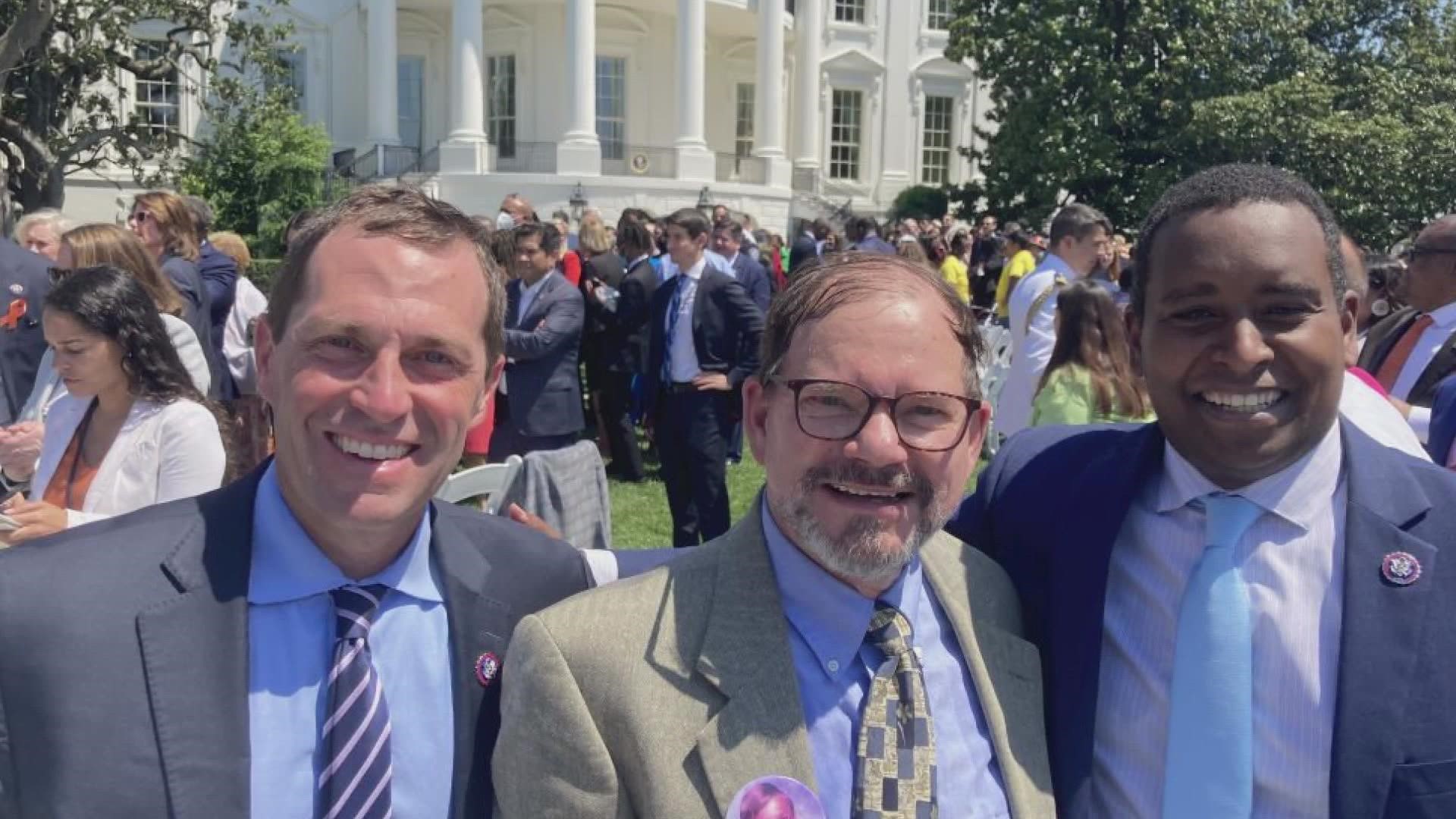 Father of Columbine shooting victim celebrates gun reform bill at White ...