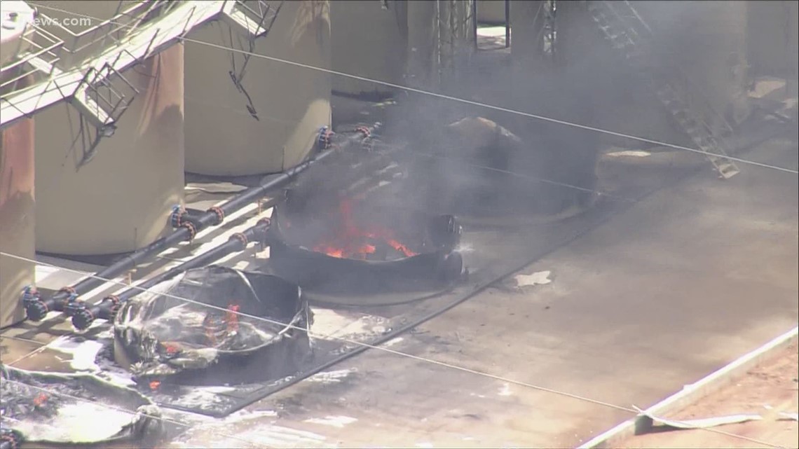 Oil tanks catch fire near Brighton | 9news.com