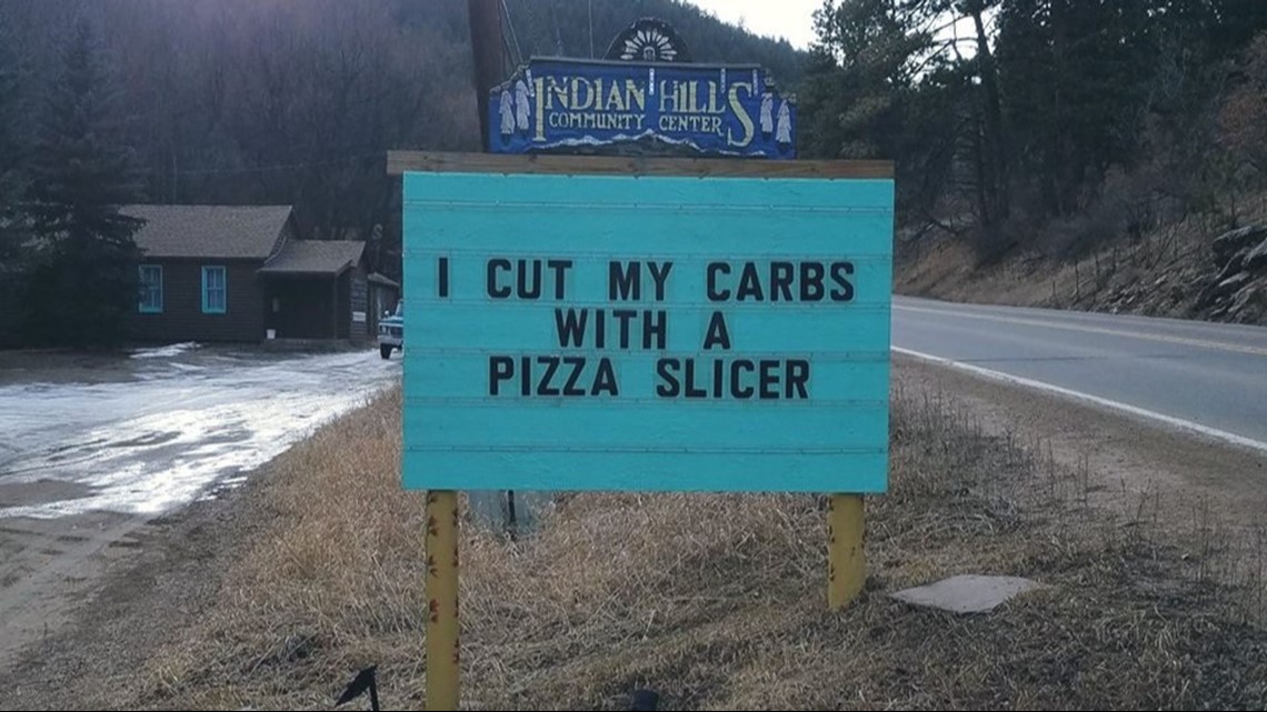 The story behind that punny sign in Indian Hills | 9news.com
