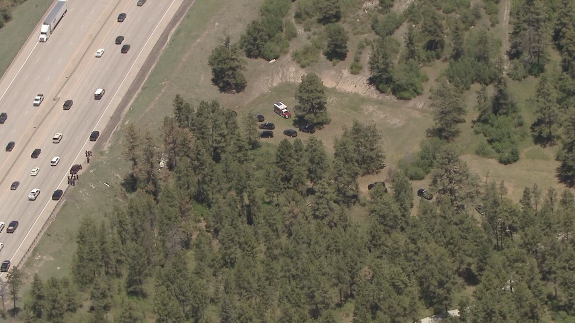 PHOTOS | Stolen FedEx crashes on side of I-25 | 9news.com