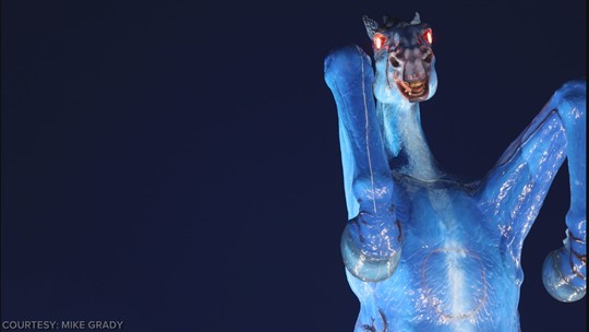 Celebrating 15 years of 'Blucifer' at Denver Intl Airport | 9news.com