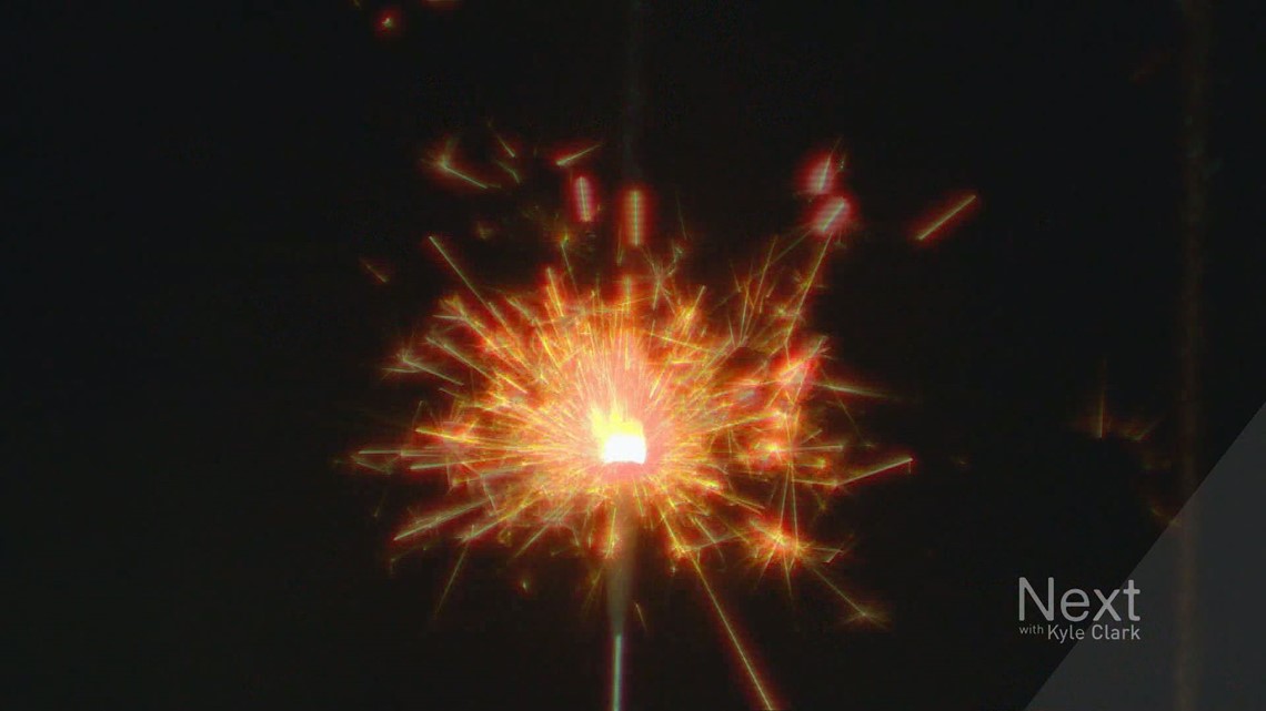 How hot is a sparkler, even after it loses its sparkle? | 9news.com