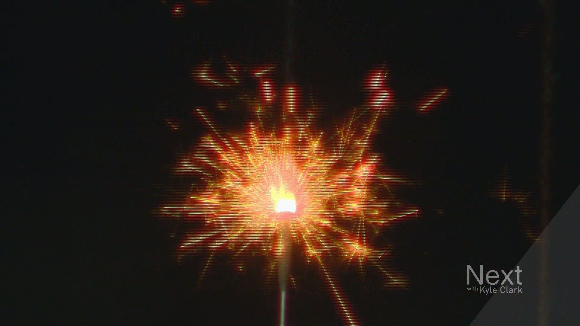 How hot is a sparkler, even after it loses its sparkle? | 9news.com
