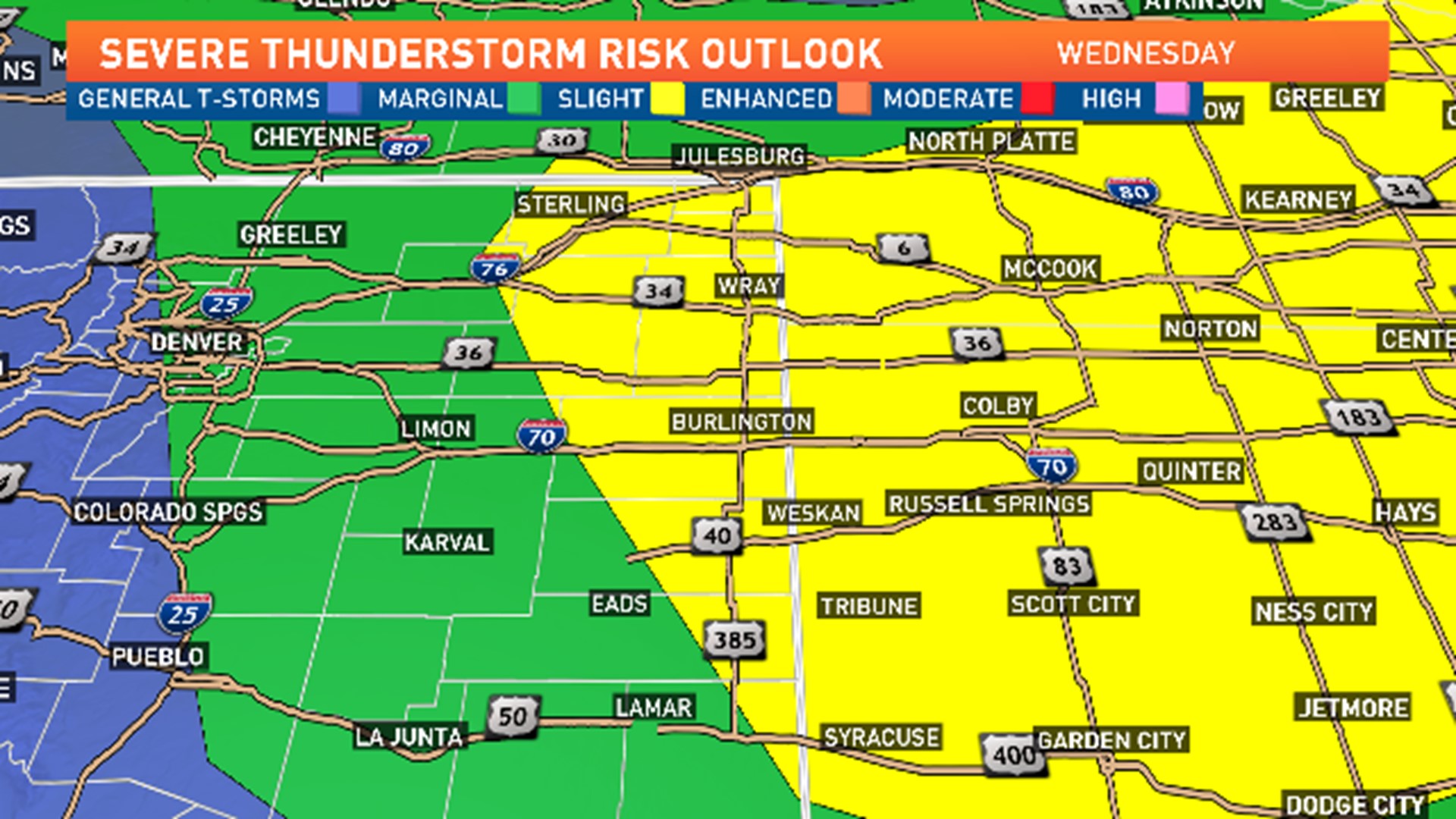 INTERACTIVE RADAR | Severe thunderstorms to affect Front Range again ...