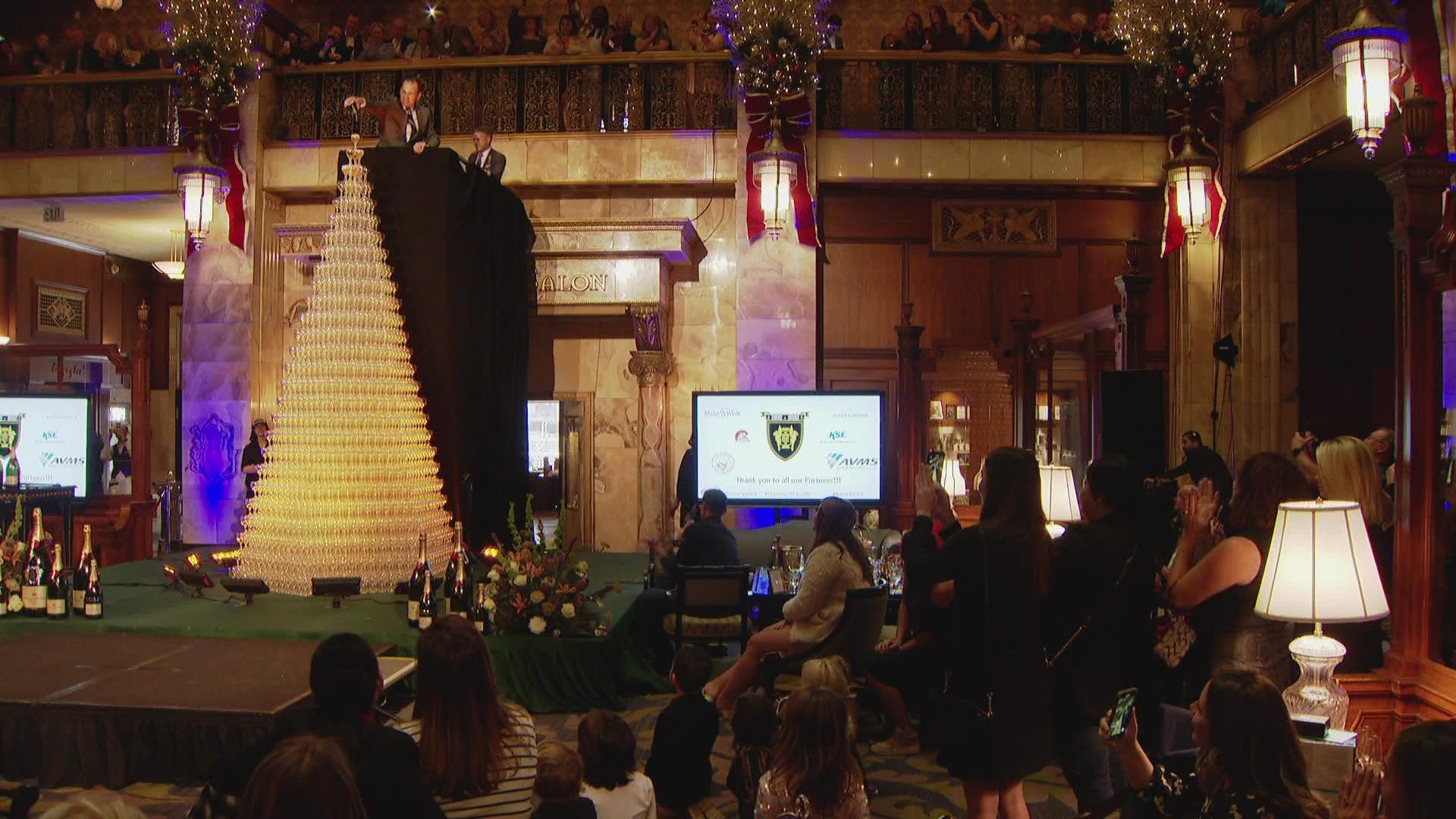 Brown Palace Hotel hosts annual Champagne Cascade | 9news.com