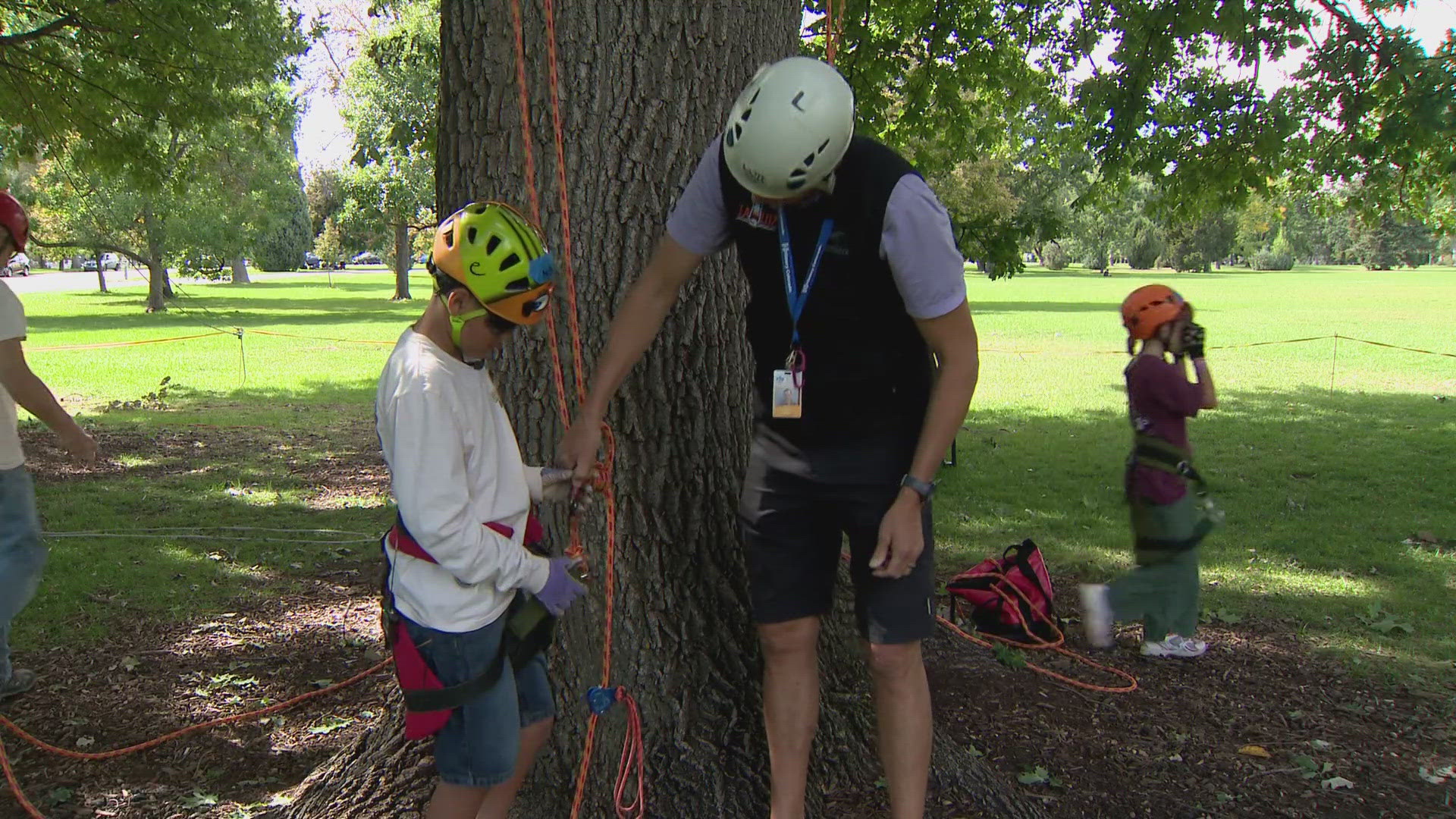 Students leave the classroom and climb trees | 9news.com
