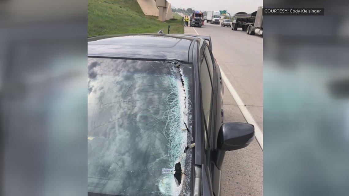 'How am I alive right now?' Pipe smashes through woman's windshield on ...