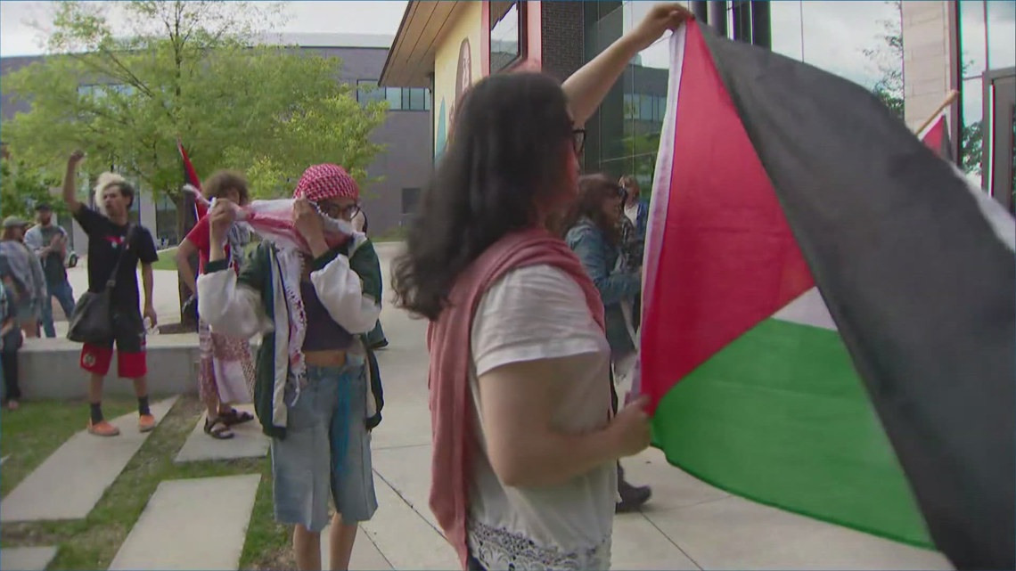 Auraria campus is locked down during protest | 9news.com