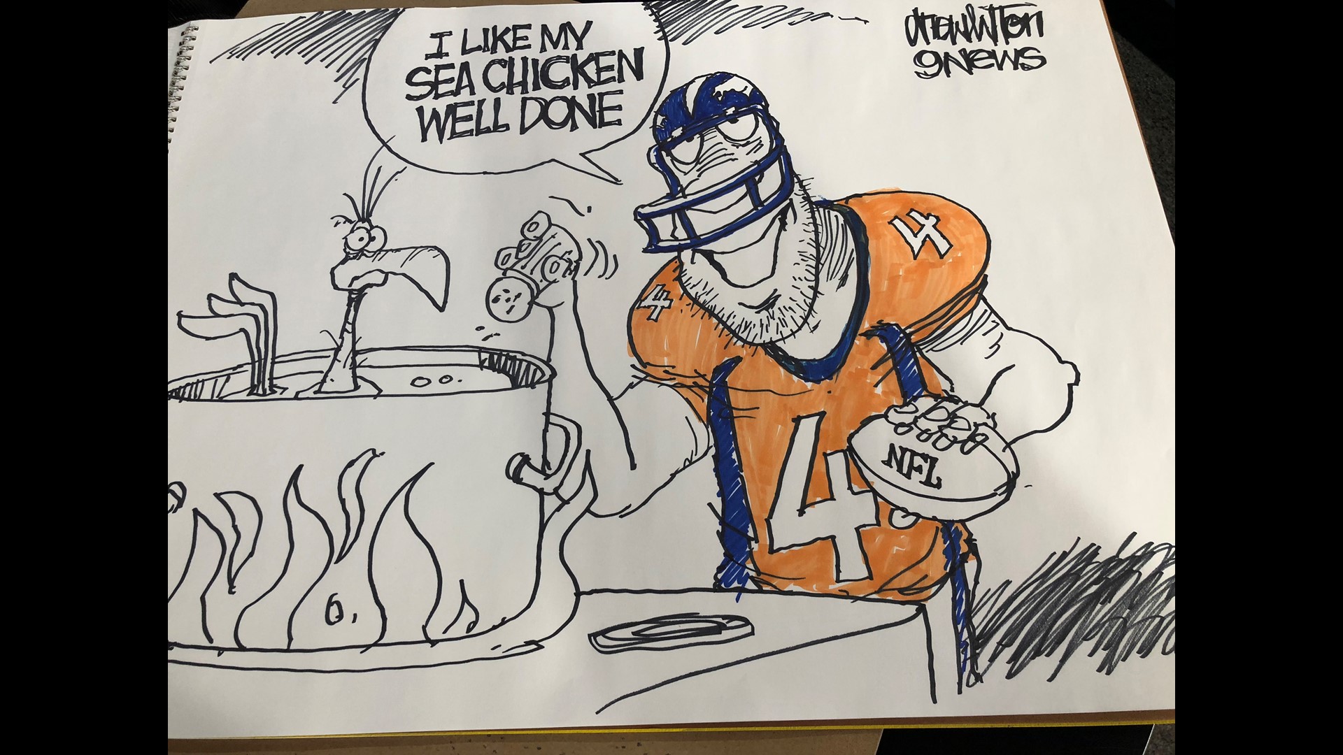 Cartoonist Drew Litton shares his take on Super Bowl LIII | 9news.com