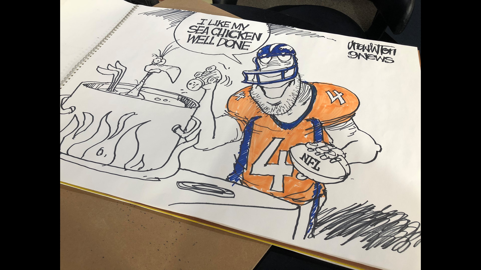 PHOTOS | How does Drew Litton make a cartoon? | 9news.com