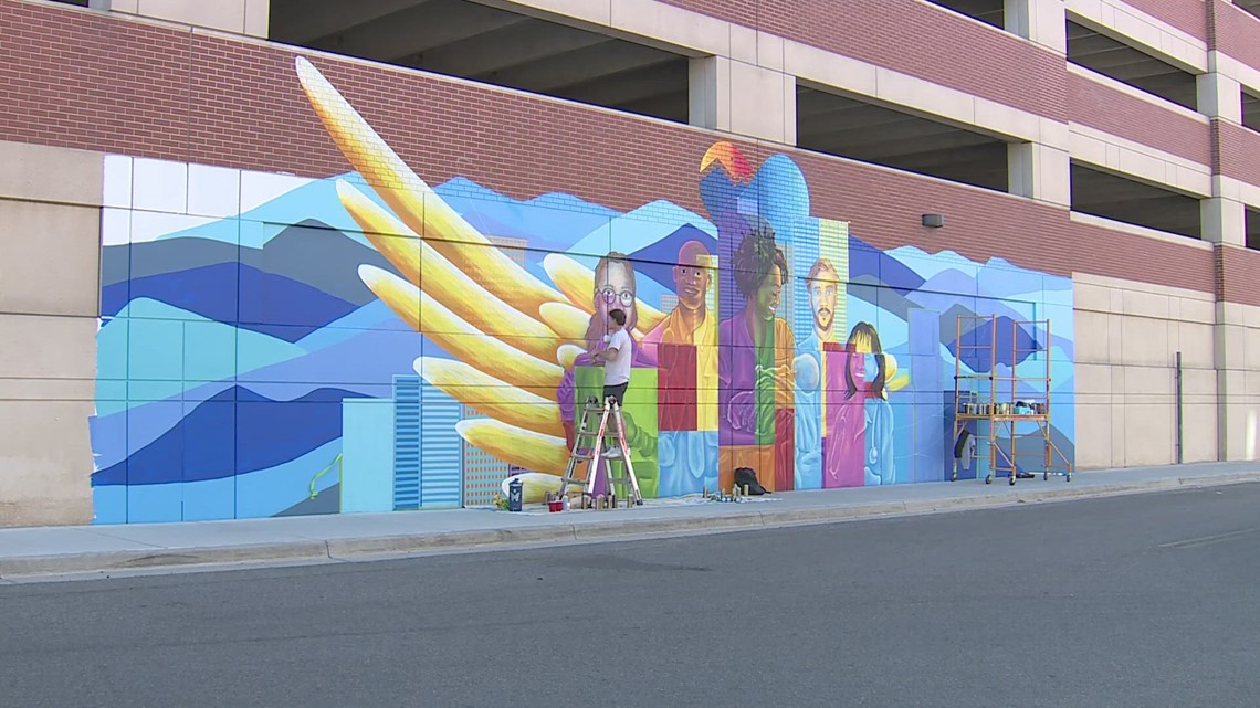 New mural on Denver Health campus honors health care workers | 9news.com