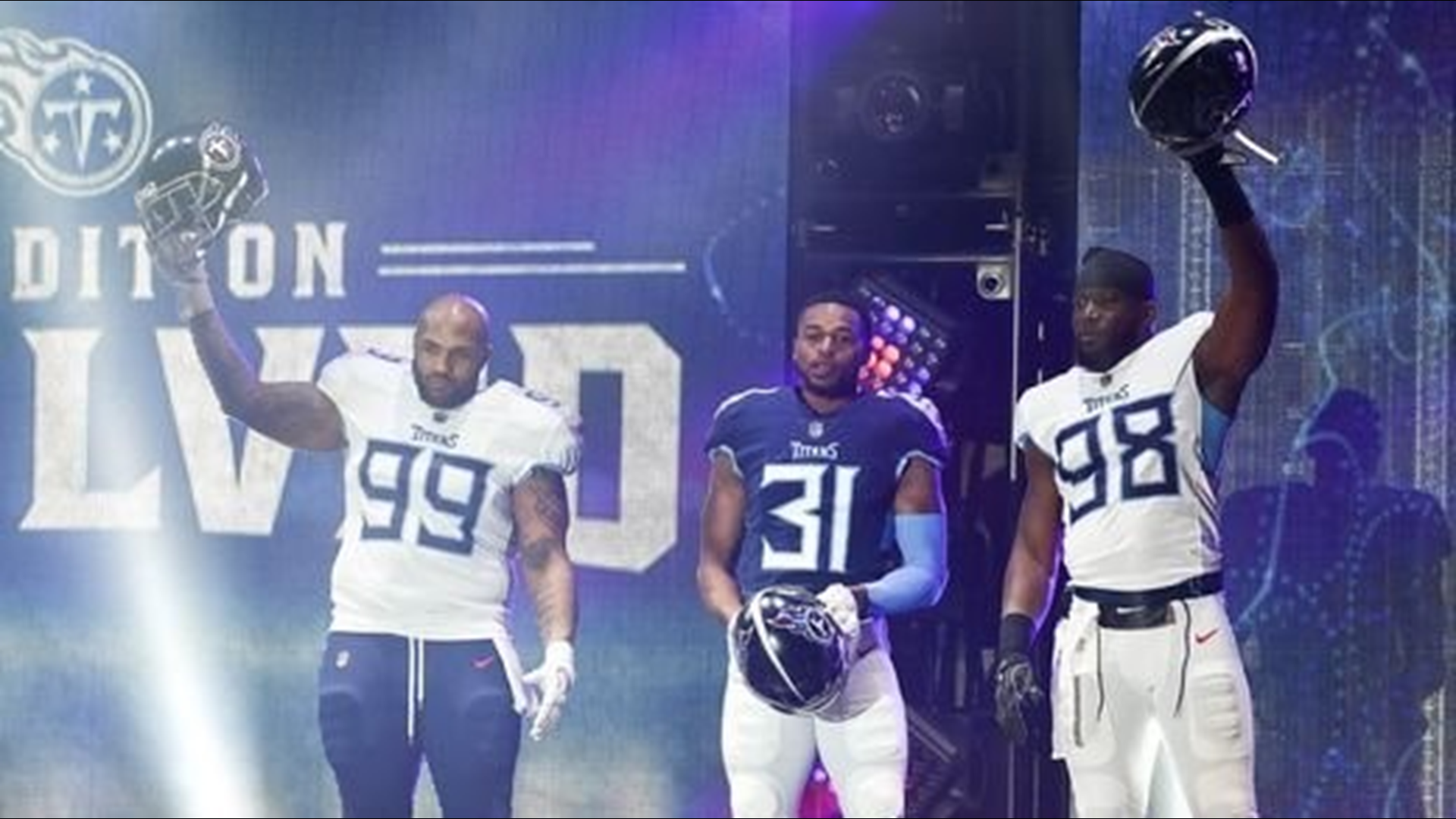 Tennessee Titans unveil new helmet, uniforms | 9news.com