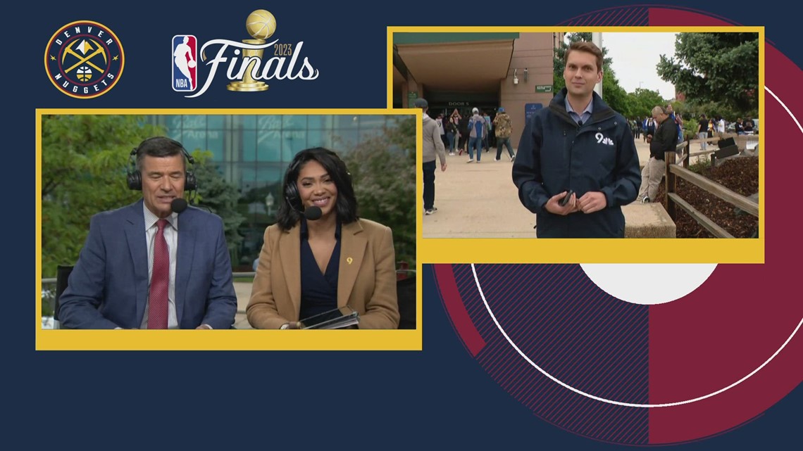 Nuggets fans arrive at Ball Arena ahead of Game 2 | 9news.com