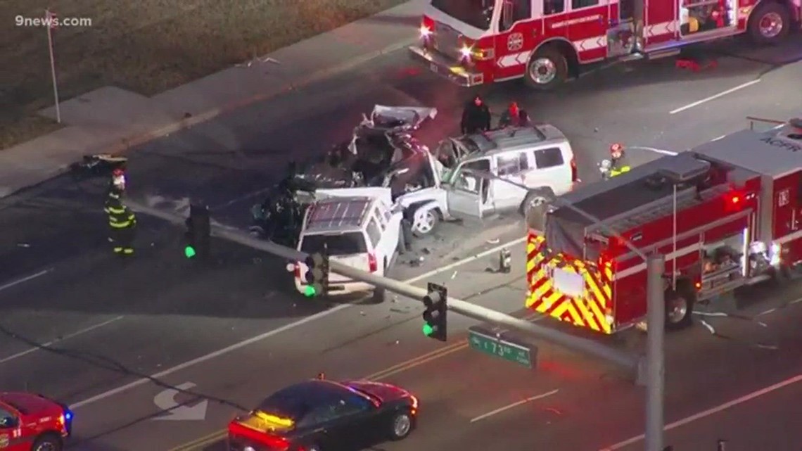 3 injured after 4 car crash in Denver | 9news.com