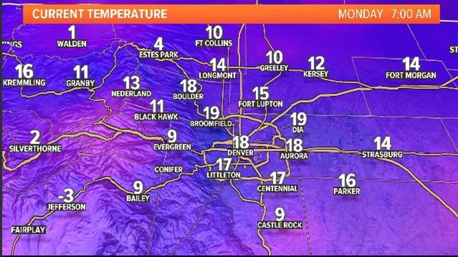 INTERACTIVE RADAR | New record low set Monday morning | 9news.com