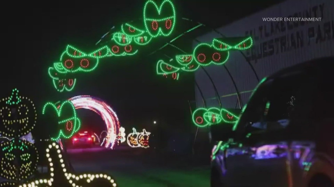 Spooky Light Show returns with new tunnels for Halloween | 9news.com