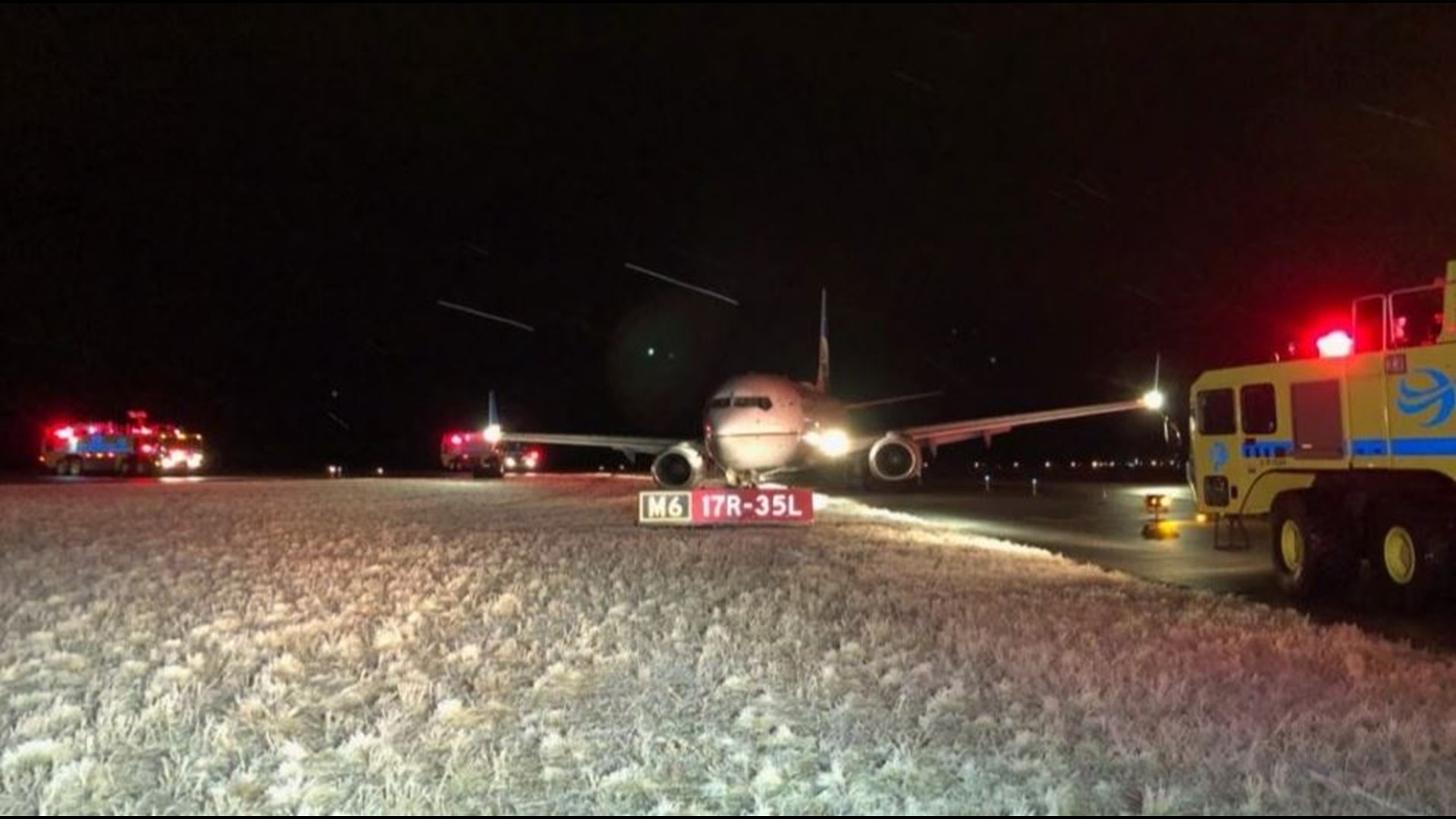Plane goes off taxiway at DIA | 9news.com