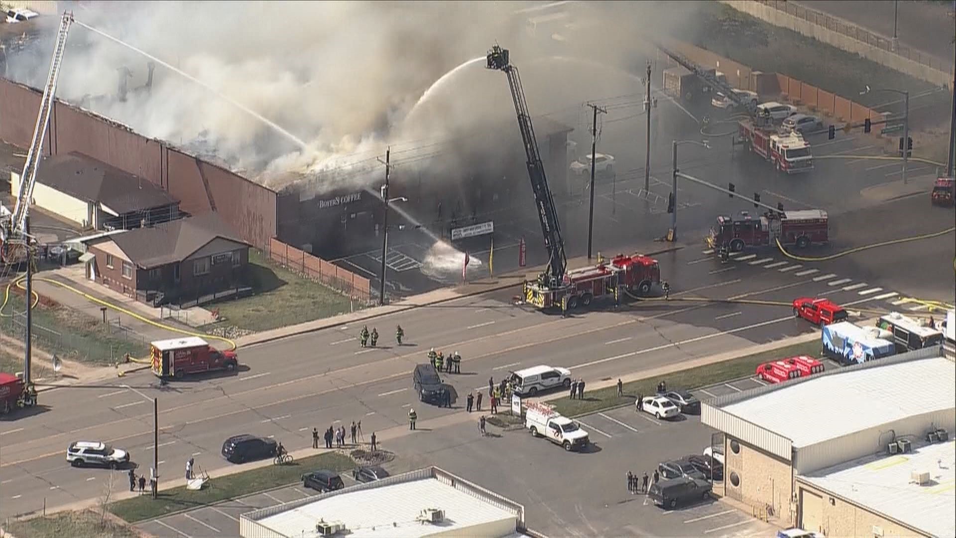 Smoke from Boyer's Coffee fire north of Denver | 9news.com