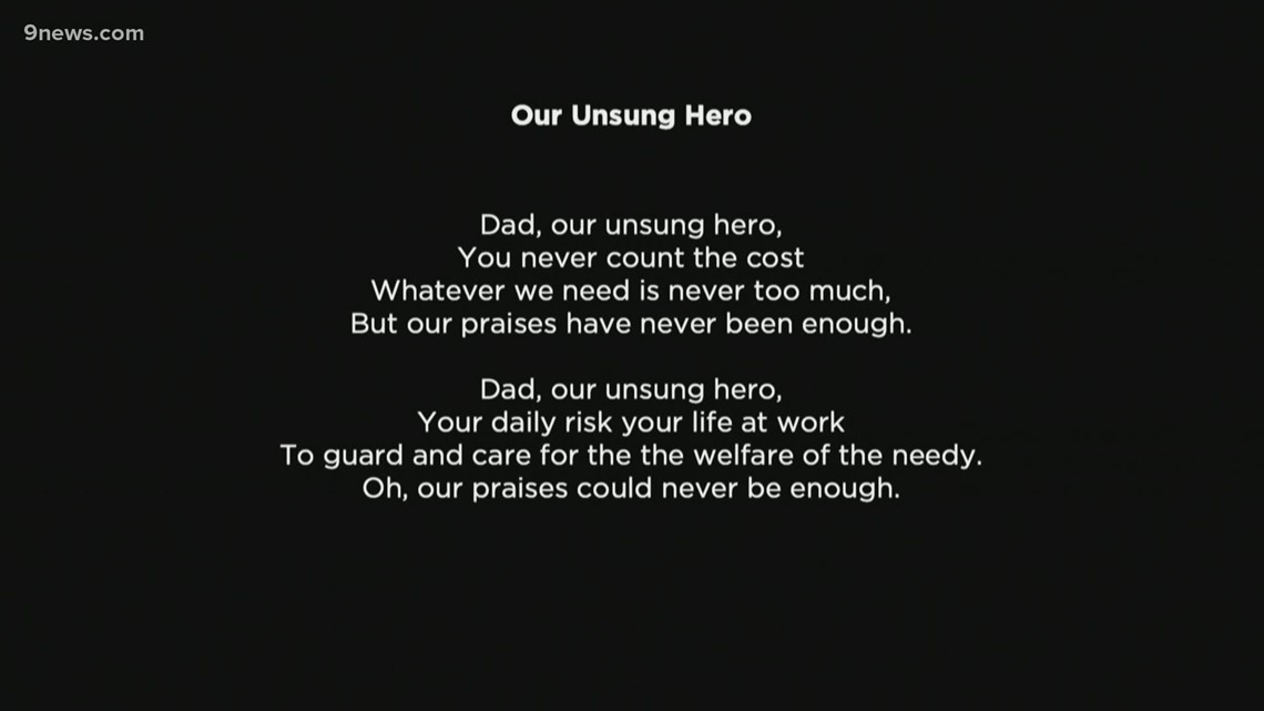 'Our Unsung Hero:' Poem written by children of fallen officer read at ...