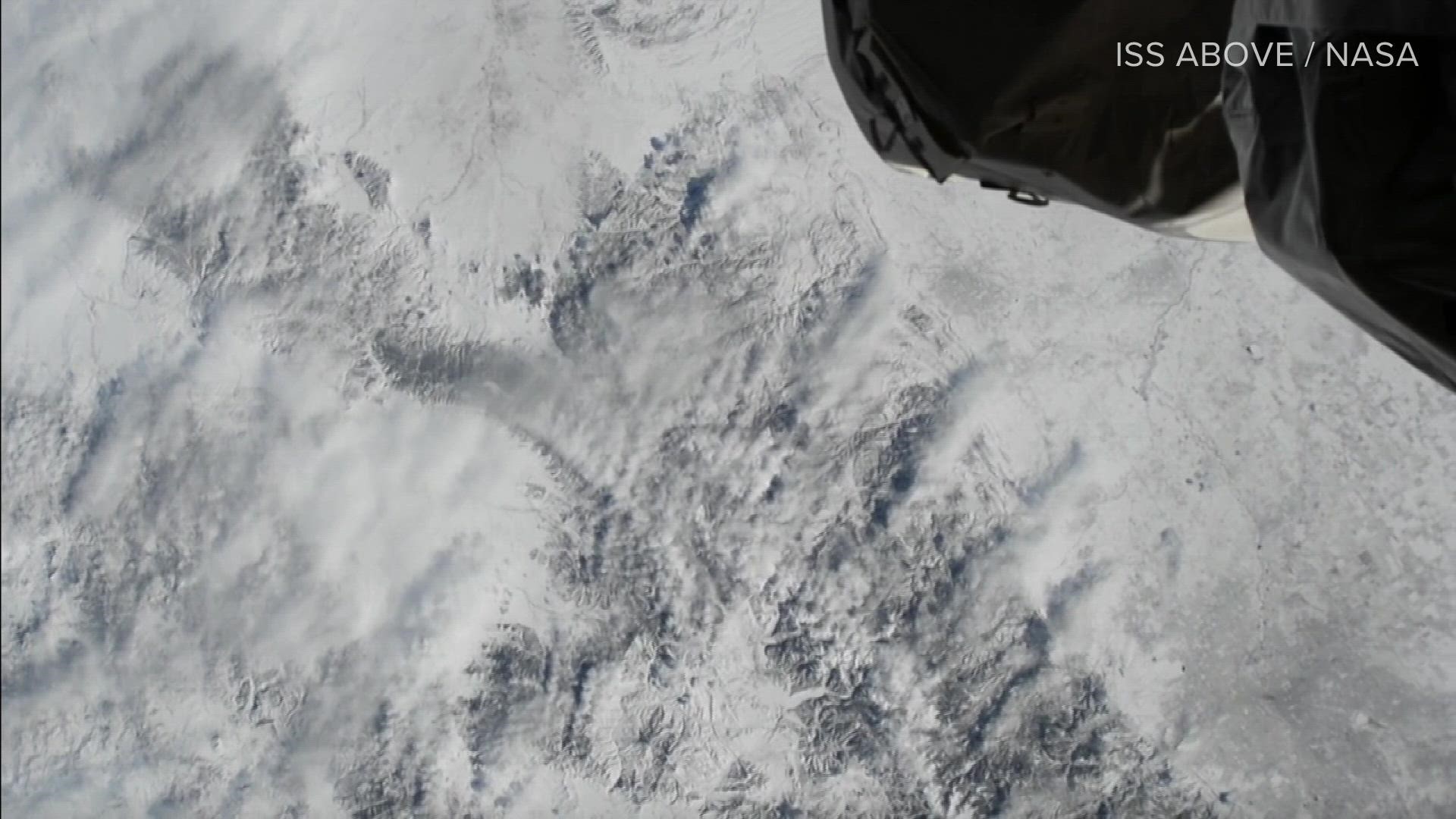 Snowy peaks of Colorado from the International Space Station | 9news.com