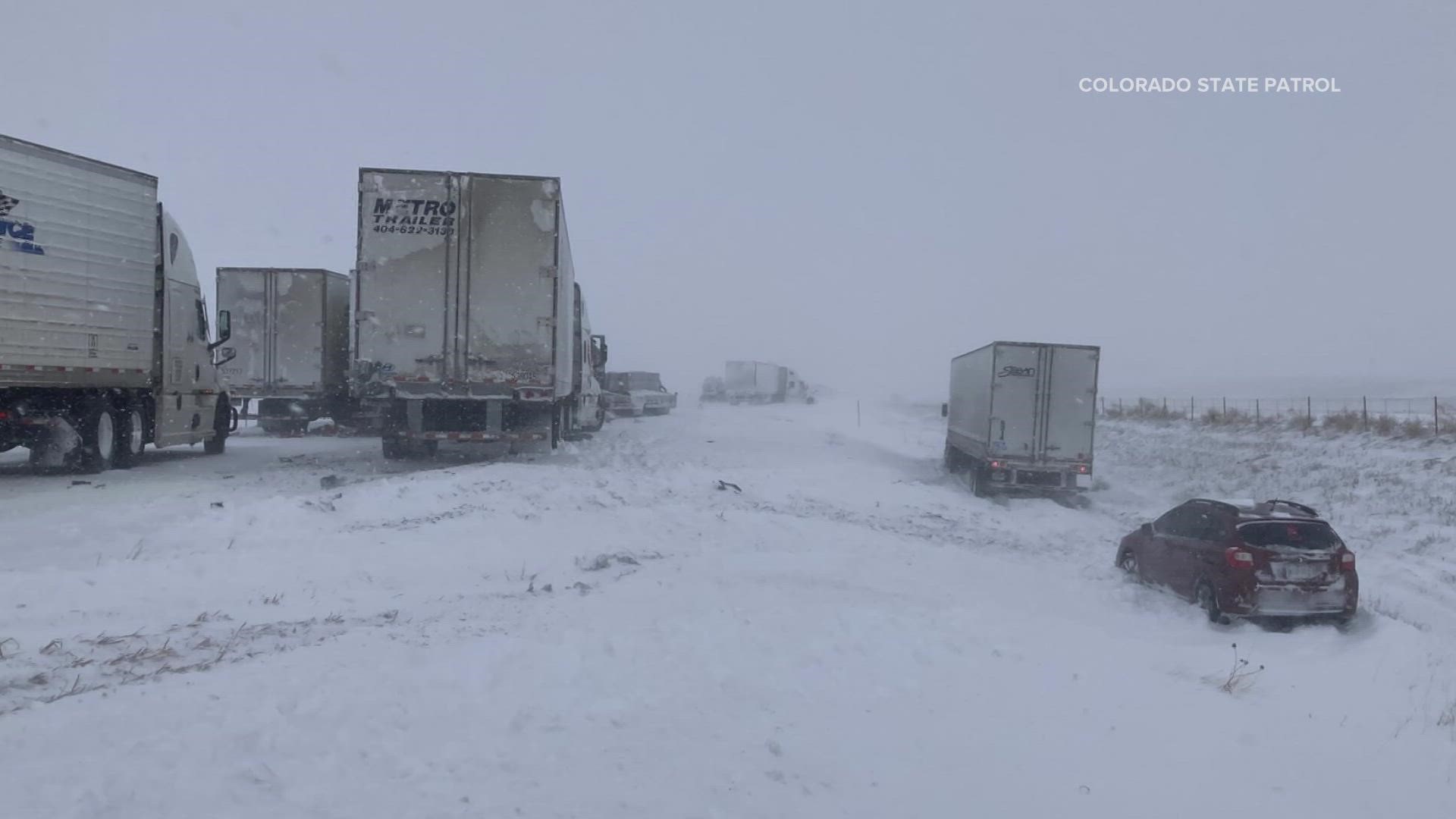 I-70 closed in eastern Colorado for crash involving at least 9 semis ...