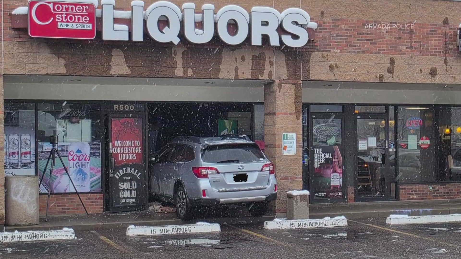 Driver's car jumps curb, hits 2 people outside Arvada liquor store ...