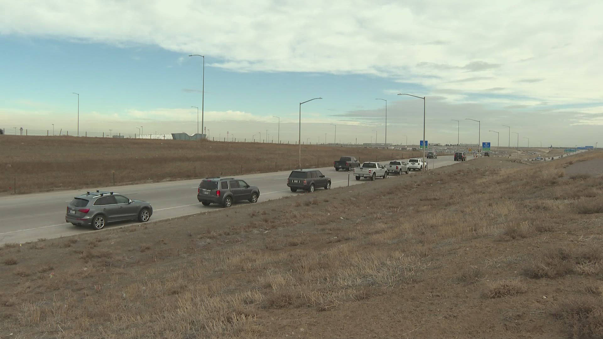 Tickets being issued to people who park on the side of Peña Boulevard ...