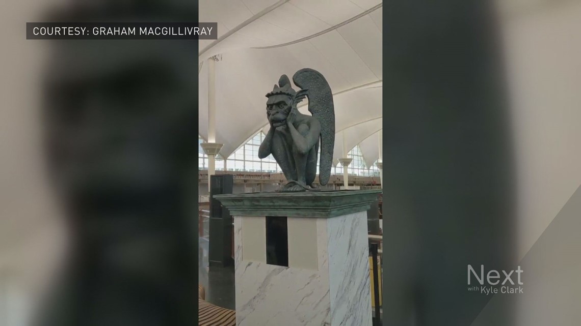 Denver, meet Greg, DIA’s new chatty 'gargoyle' | 9news.com
