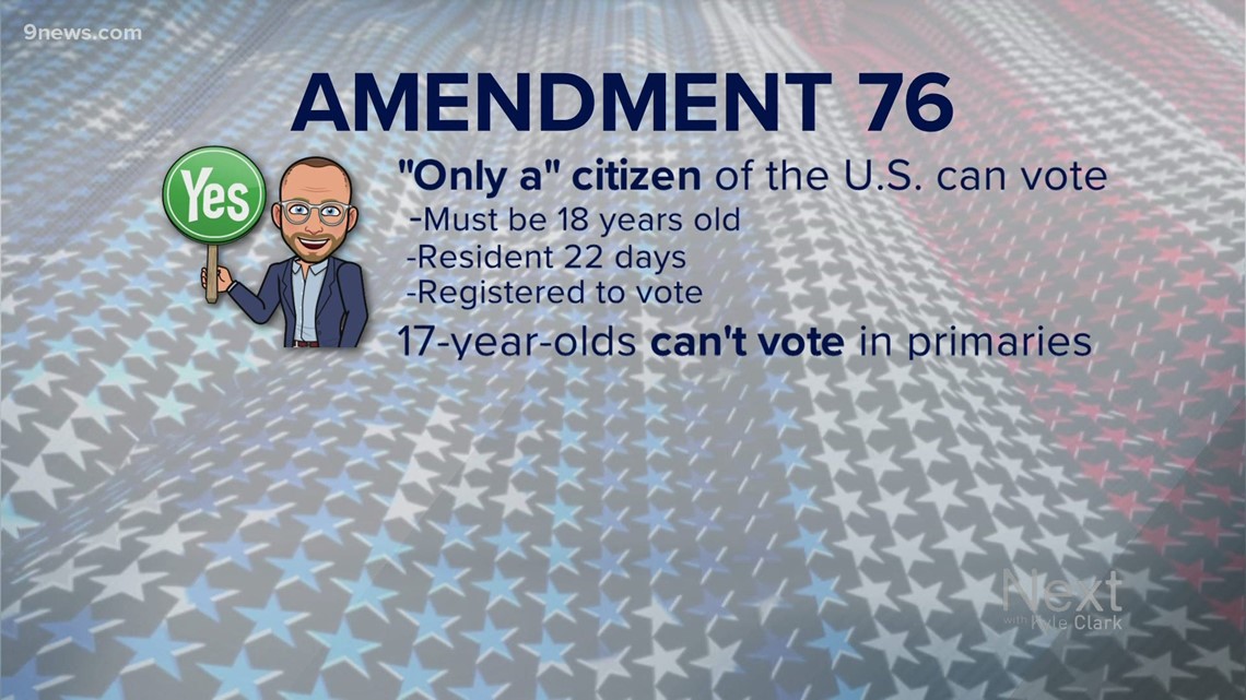 Let's Just Vote: Breaking down Colorado's Amendment 76 | 9news.com