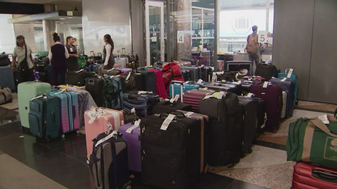 Luggage piles up at Denver airport as Delta recovers from outage ...