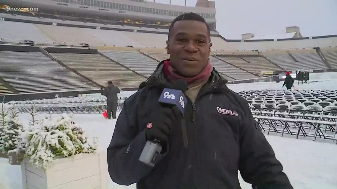Snow blanketing Folsom Field won't stop CU graduation ceremony | 9news.com